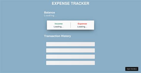 Expense Tracker Redux Codesandbox