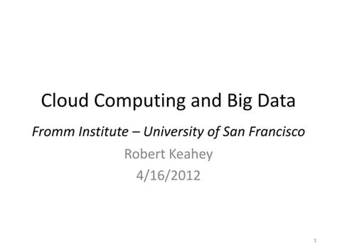 Cloud Computing And Big Data Pptx