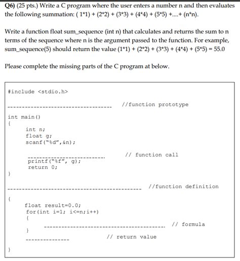Solved Q6 25 Pts Write A C Program Where The User Enters