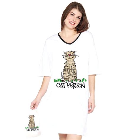 Emerson Street Clothing Co Cat Person Ladies Whimsical Nightshirt