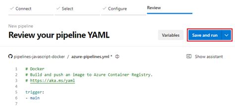 使用 Docker Yaml 生成映像并将其推送到 Azure 容器注册表 Azure Pipelines Microsoft Learn