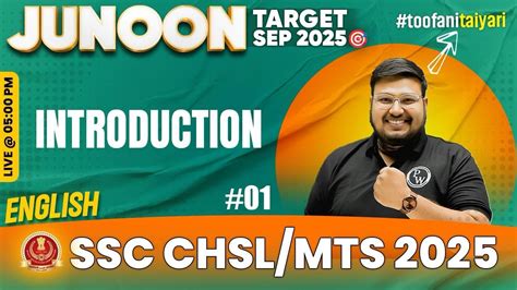 Ssc Chsl 2025 Ssc Chsl English Introduction Class 1 Ssc Mts English Classes By Bhragu