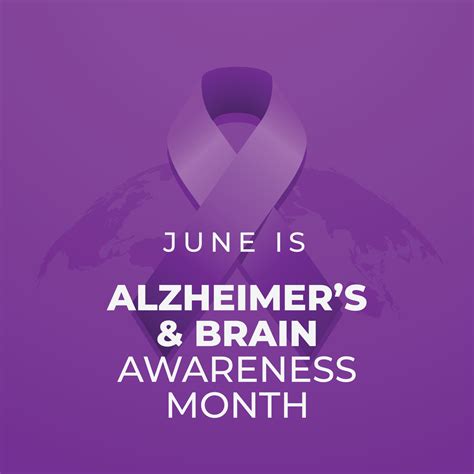 Alzheimers And Brain Awareness Month Design Template For Celebration Alzheimers And Brain