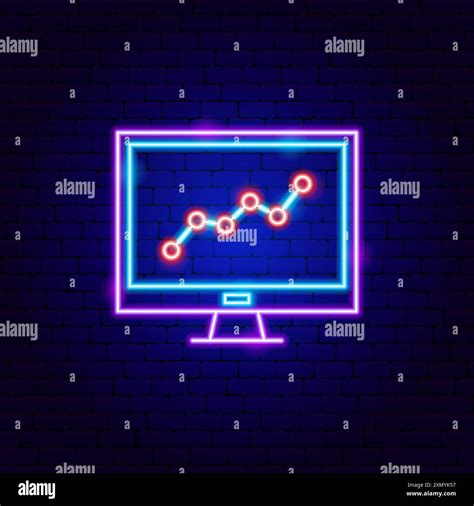 Dashboard Line Graph Neon Sign Stock Vector Image And Art Alamy