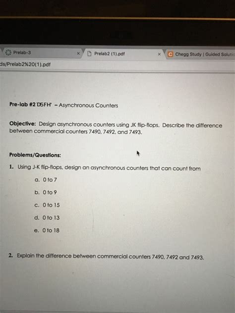 Solved 米Prelab 3 y Prelab2 1 pdf ˋ e Chegg Study I Chegg com