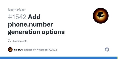 Add Phone Number Generation Options Issue 1542 Faker Js Faker GitHub