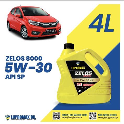 Jual Oli Mesin Brio L Fully Synthetic Lupromax Zelos Sae W Shopee Indonesia