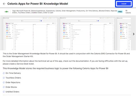 installing celonis apps for power bi