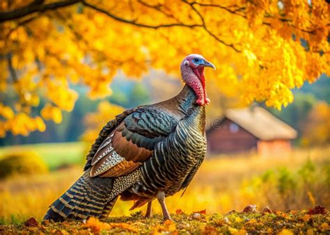 Stunning Thanksgiving Turkey Photo Majestic Autumn Harvest Scene