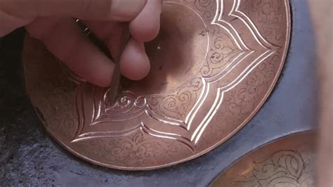 Engraving Copper With A Chisel Free Stock Video Footage