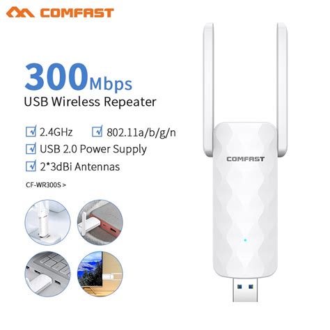 Comfast Usb Wifi Repeater 2 4ghz 300mbps 802 11n Wireless Signal Amplifier Movable Portable Plug