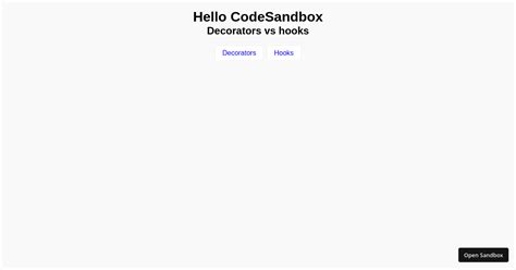 React Decorator Example Codesandbox