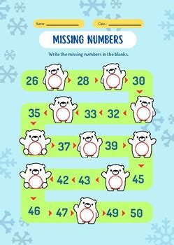 mıssıng numbers Write the missing numbers in the blanks by hanseenaj