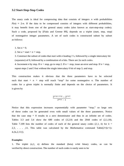 Start Step Stop Codes Pdf Numbers Arithmetic