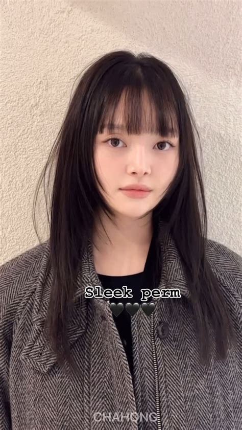 차홍아르더 청담점 김여정 헤어컨설팅 단발펌 레이어드펌 웨이브펌 청량한 소녀 느낌 그자체🩵🫧 베베펌 ⠀ 문의 Dm Instagram