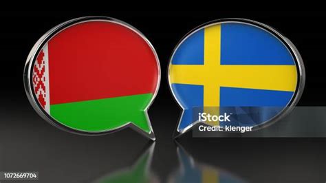 연설 거품과 벨라루스와 스웨덴 플래그입니다 3 차원 일러스트 레이 션 0명에 대한 스톡 사진 및 기타 이미지 0명 3차원 형태 Eurozone Istock