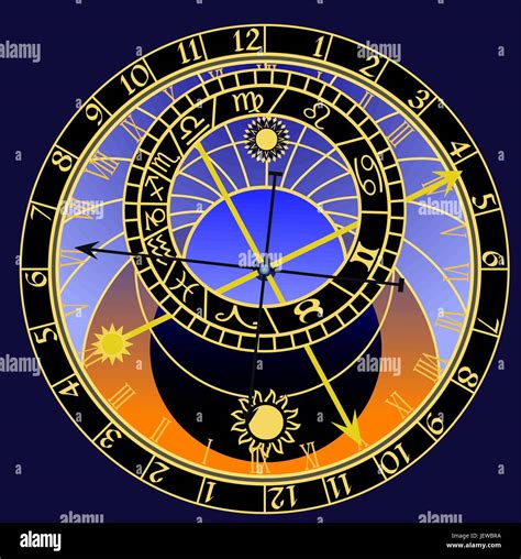 Ancient Astrology Clock Ancient Astronomy Stock Vector Images Alamy