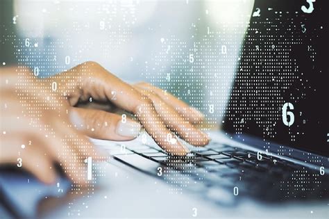 Premium Photo Multi Exposure Of Abstract Graphic Coding Sketch With