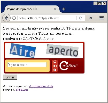TOTP Authentication SPFBL Net TOTP Authentication SPFBL Net