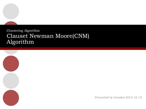 Research Clauset Newman Moorecnm Algorithm