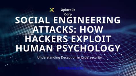 Social Engineering Attacks How Hackers Exploit Human Psychologypptx