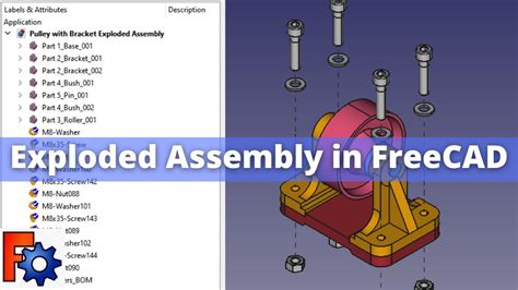 exploded assembly with animation in freecad freecad tutorial