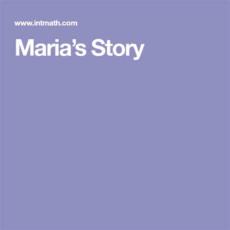 Marias Story Maria Story S Stories