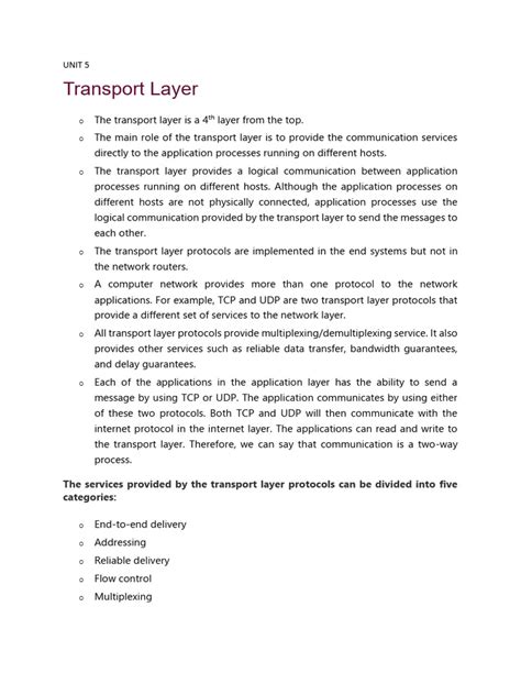 unit 4 cn pdf transmission control protocol internet protocols