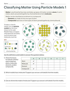 Classifying Matter Worksheets Identification And Flow Charts Worksheets Library