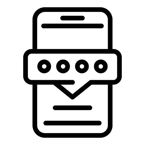 Phone Password Icon Outline Style 15904972 Vector Art At Vecteezy