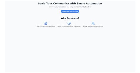 Efficient Community Management With Automated Workflows Tailwind React Component