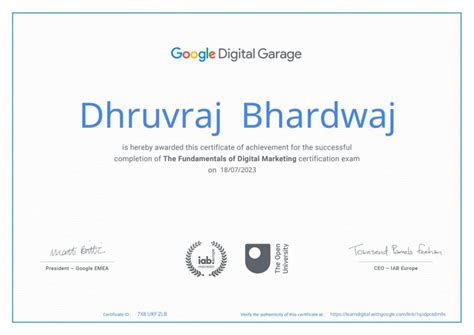 Dhruvraj Bhardwaj On Linkedin Fundamentals Of Digital Marketing By