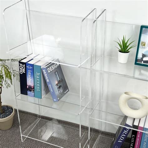 아크리코 아크릴 3단 투명책장 책꽂이 미니책장 전면책장 아크리코