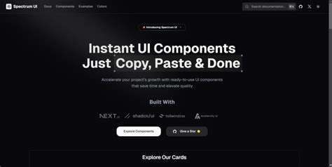 Webdevelopment Frontend Backend Tailwindcss Nextjs Spectrumui