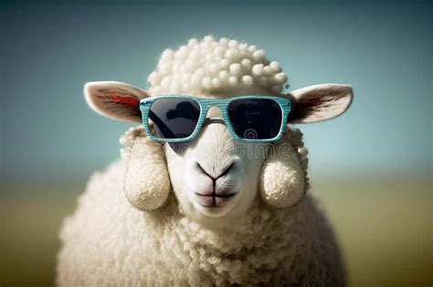 Funny Sheep Wearing Sunglassesgenerative Ai Stock Illustration Illustration Of Goggles Goat