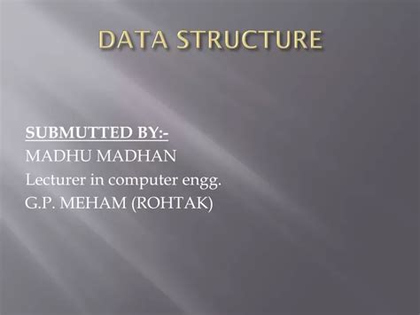 Ppt Data Structure Powerpoint Presentation Free Download Id9158403
