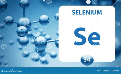 Selenium Se Chemical Element Sign 3d Rendering Isolated On White Background Stock Illustration