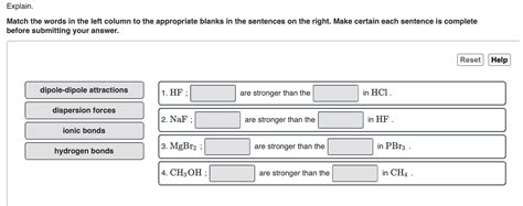 solved identify the substance in each of the following pairs