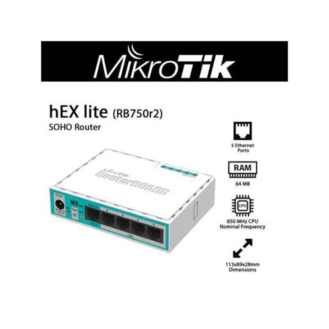 Mikrotik Router Indoor Rb750r2 Hex Lite Rb750 R2 Lazada Indonesia