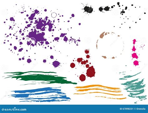 Colored Blobs Set Cartoon Vector 56962737