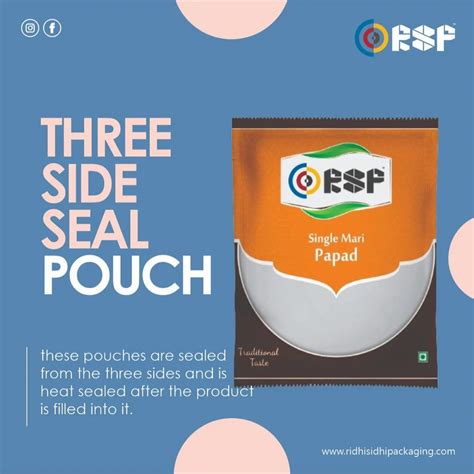 Printed Matte Three Side Seal Pouch At ₹ 190 Kg In Ahmedabad Id 2853161171773