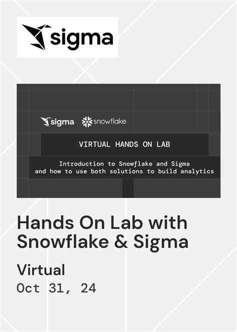 Hands On Lab With Snowflake And Sigma