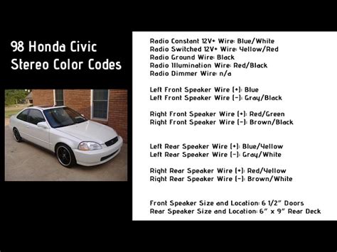 Honda Civic Wiring Color Codes