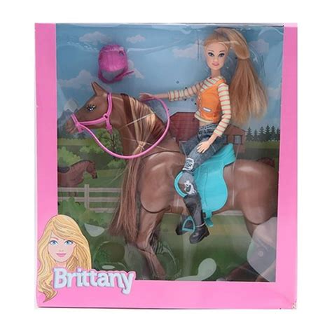 Muñeca Brittany Con Traje De Equitación Casco Y Caballo Para Montar Walmart