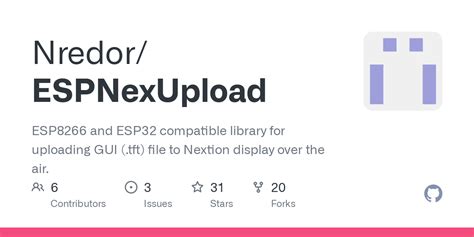 GitHub Nredor ESPNexUpload ESP And ESP Compatible Library For Uploading GUI Tft File
