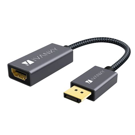 Buy DisplayPort To HDMI Adapter IVANKY Gold Plated Nylon Braided DP To HDMI Converter Display