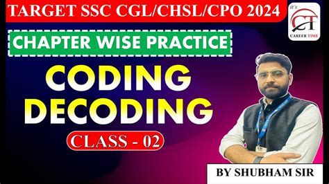 Target Ssc Cglchslcpo 2024 Coding Decoding Class 02 By