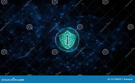Shield Icon On Secure Global Network Cyber Security And Information Network Protection Future