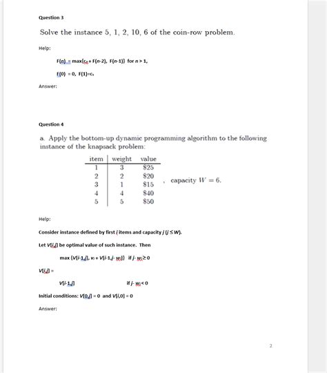 Solved Solve The Instance 512106 Of The Coin Row