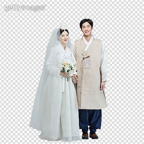 PNG 누끼 누끼 여성 명절 한국문화 전통문화 주제 한복 아름다움 커플 전통혼례 jv11982256